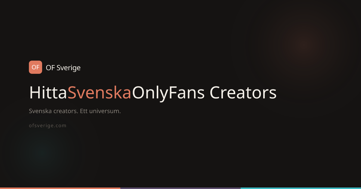 OnlyFans Sverige - Hitta Svenska OnlyFans Creators